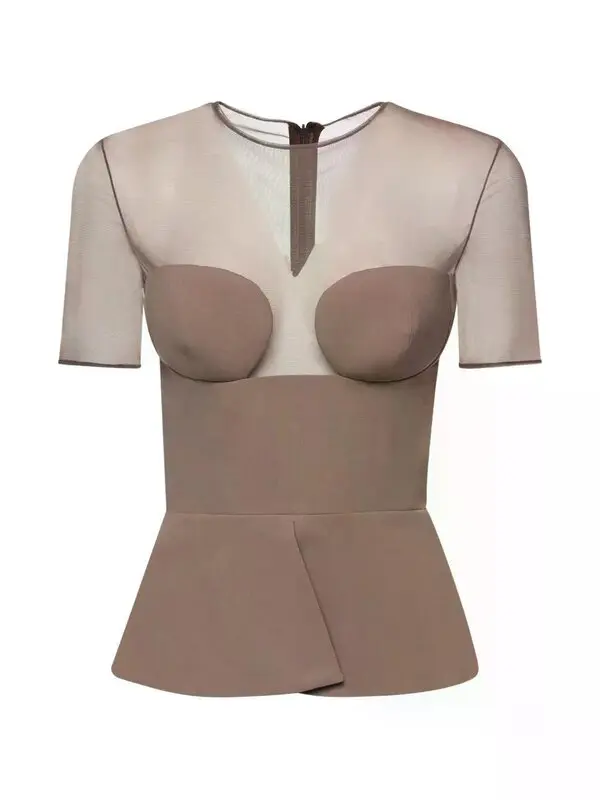 NENSI DOJAKA Peplum Panelled Blouse