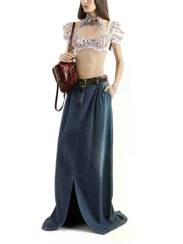 Dolce & Gabbana Pleated Maxi Skirt With Slit