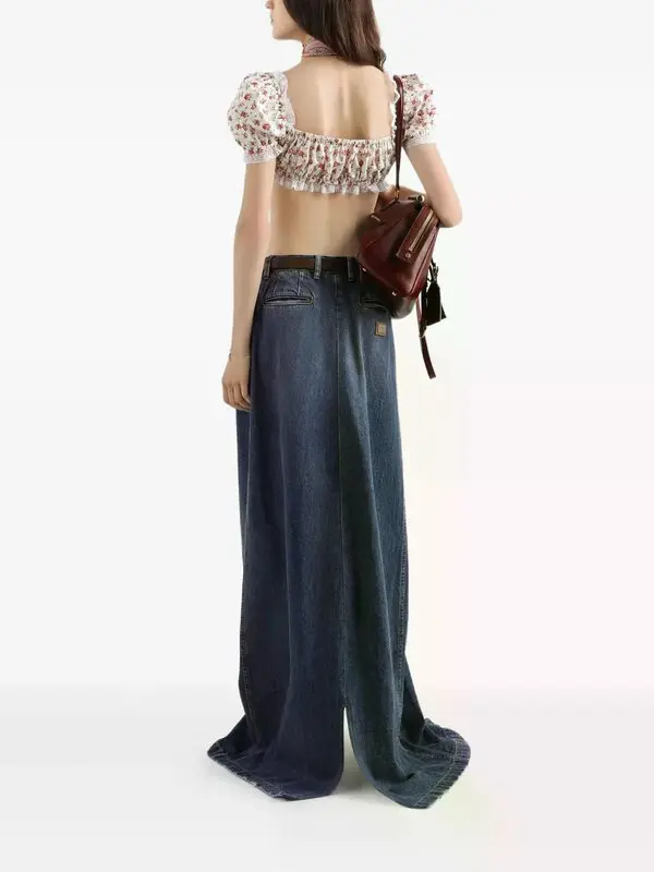 Dolce & Gabbana Pleated Maxi Skirt With Slit