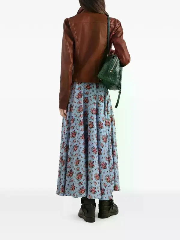 Dolce & Gabbana Floral Print Drawstring Skirt