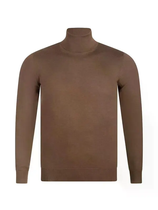 Zegna Cashseta Turtleneck Sweater - Brown