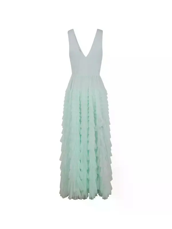 TWINSET Ruffled Tulle Maxi Dress