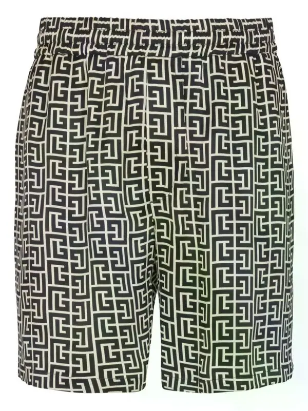 Balmain Monogram-patterned Shorts