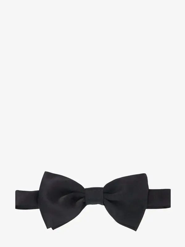 Tagliatore Satin Bow Tie - Black