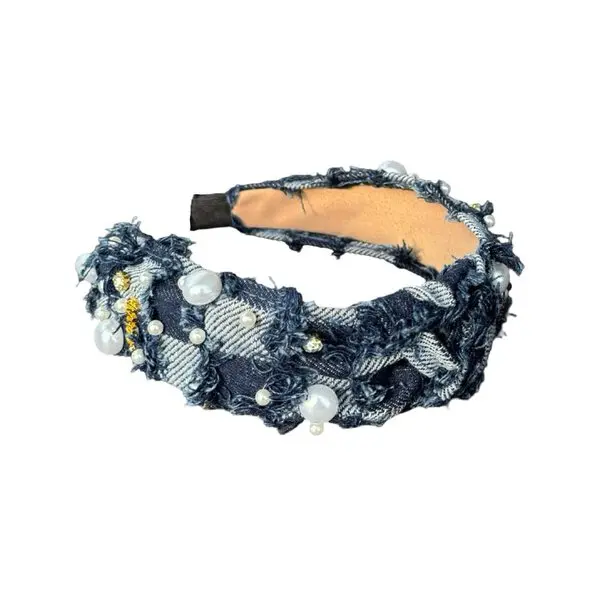 HEADBANDS OF HOPE Embellished Denim Headband - No Color