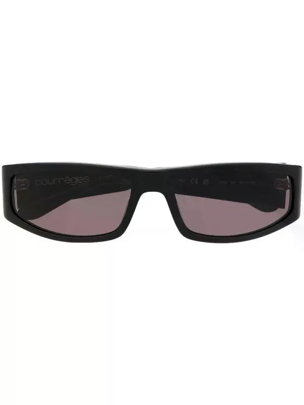 COURREGES Logo-print Sunglasses - Black