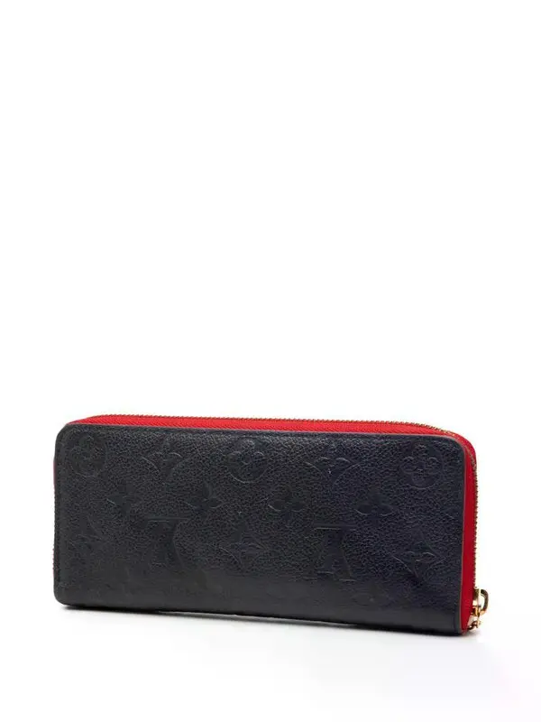 LOUIS VUITTON 2019 Monogram Empreinte Bloom Flowers Clemence Wallet Long Wallets - Blue