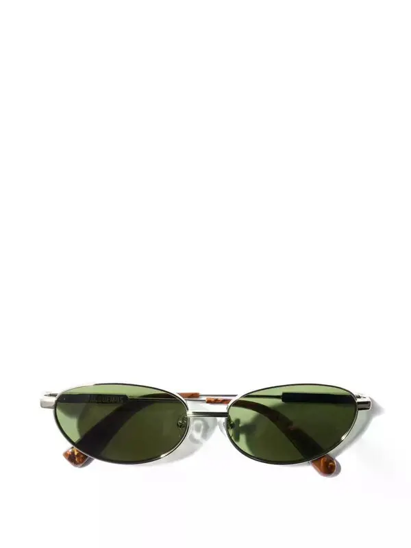 Jacquemus Alba Oval-frame Sunglasses - Silver