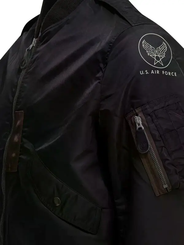 BUZZ RICKSON'S Zip Bomber Jacket - Black