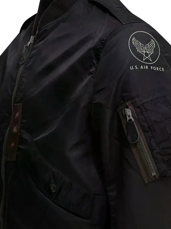 BUZZ RICKSON'S Zip Bomber Jacket - Black