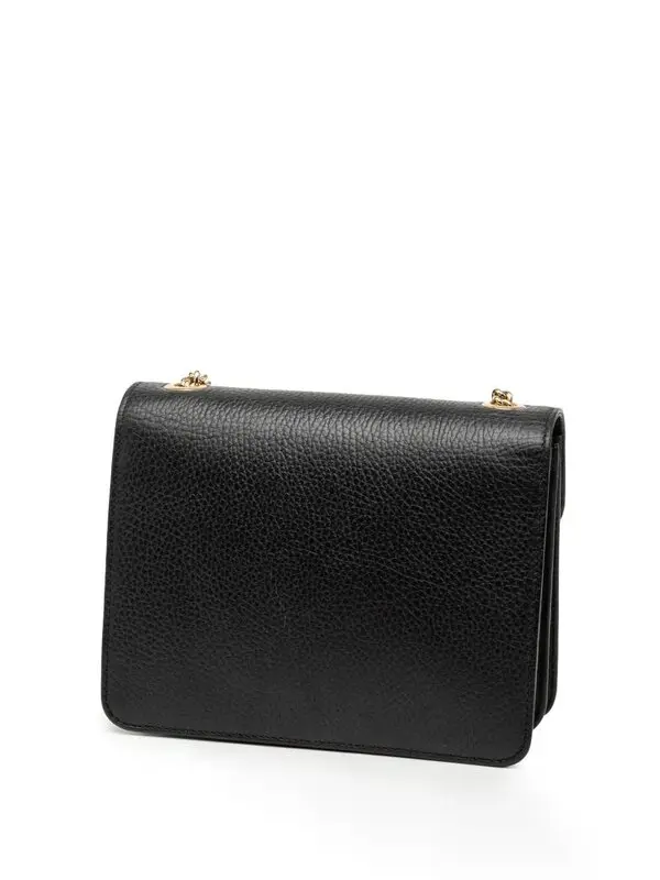 Gucci Calfskin Interlocking G Crossbody Bag - Black