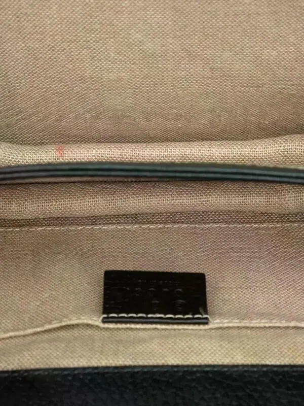 Gucci Calfskin Interlocking G Crossbody Bag - Black