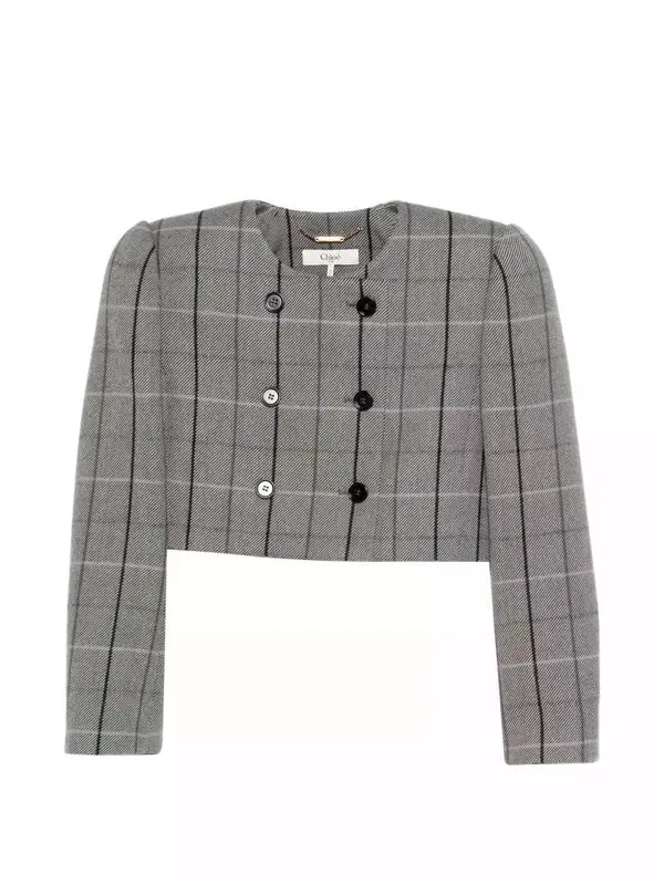 Chloé Double-breasted Check Jacket