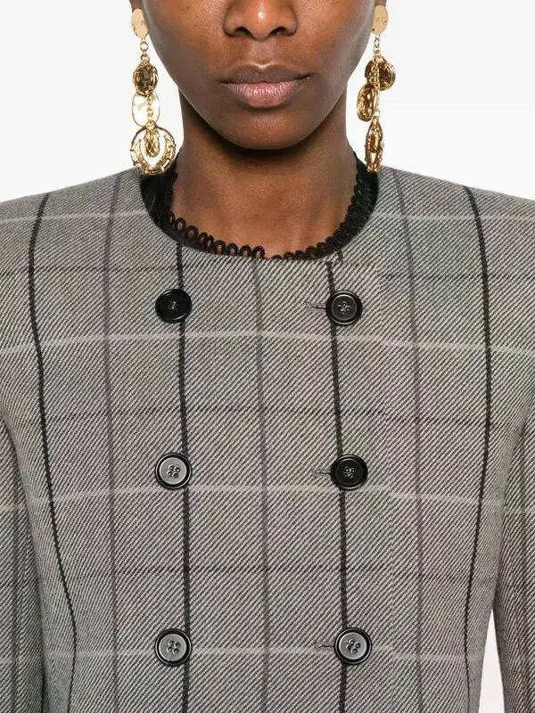 Chloé Double-breasted Check Jacket
