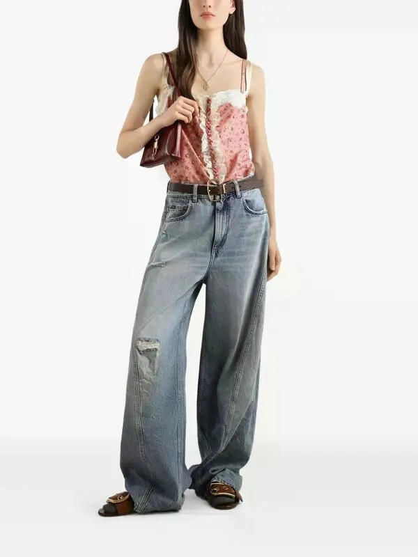 Dolce & Gabbana Panelled Distressed Jeans - Blue