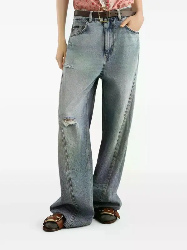 Dolce & Gabbana Panelled Distressed Jeans - Blue