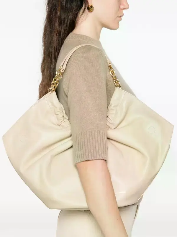 COCCINELLE Gathered Detail Tote Bag - Neutrals