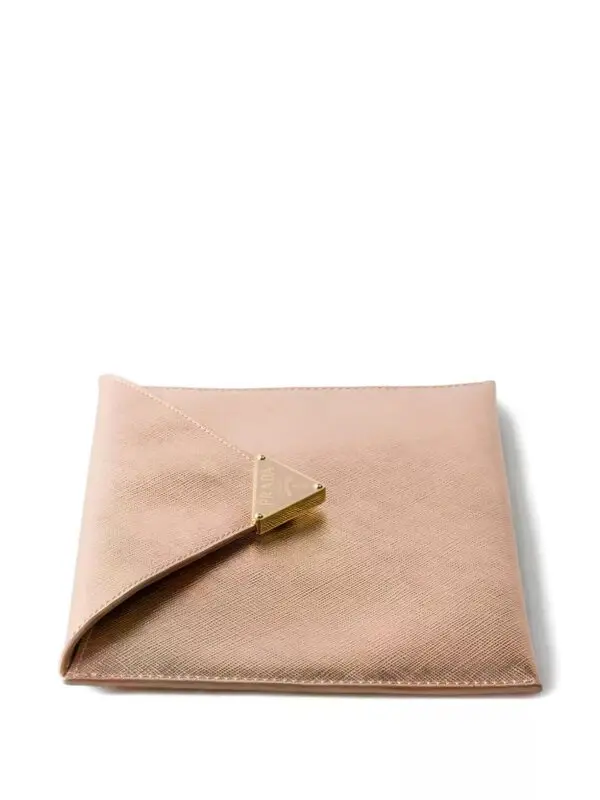 Prada Leather Envelope Clutch - Pink
