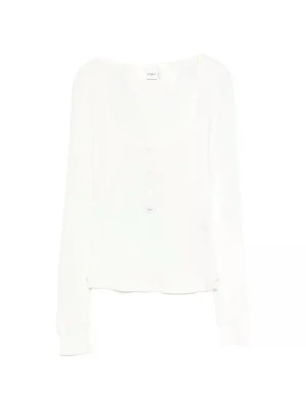 Chloé Henley Scoop-neck T-shirt