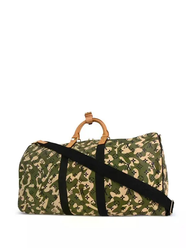 LOUIS VUITTON 2008 X Takashi Murakami 55 Keepall Bandouliere Travel Bag - Green