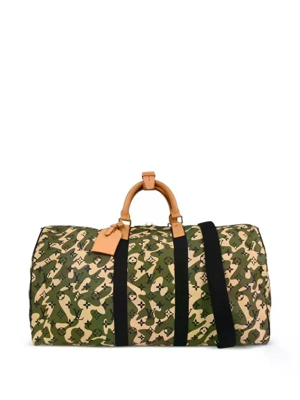 LOUIS VUITTON 2008 X Takashi Murakami 55 Keepall Bandouliere Travel Bag - Green