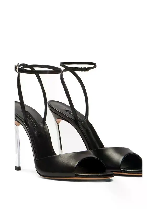 Casadei Heeled Sandals With Buckle Strap - Black
