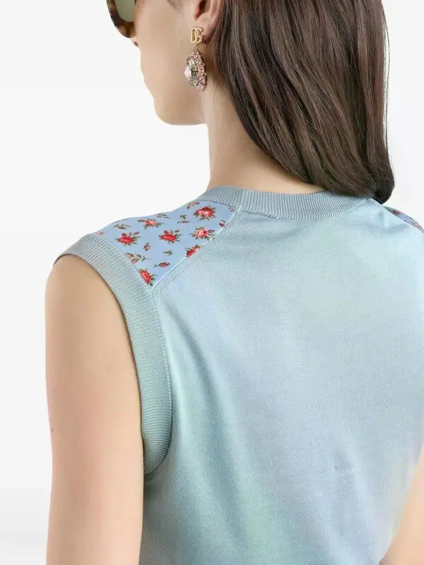 Dolce & Gabbana Floral Knit Top
