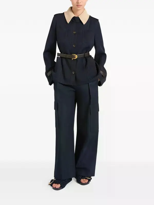 Ports 1961 Belted Ribbed-collar Jacket