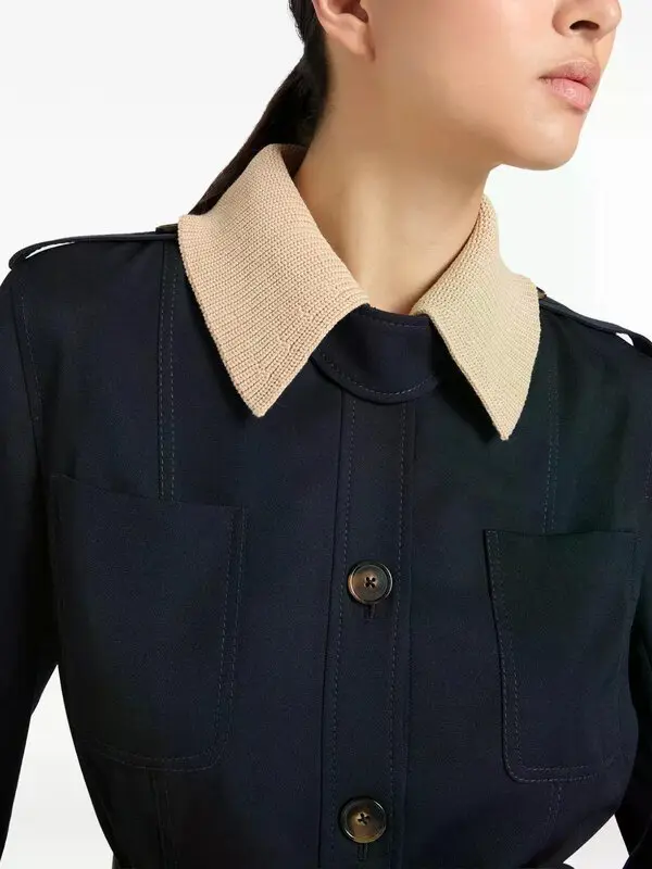 Ports 1961 Belted Ribbed-collar Jacket