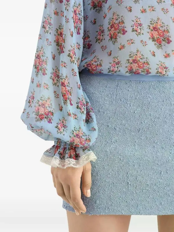 Dolce & Gabbana Floral-print Blouse - Blue
