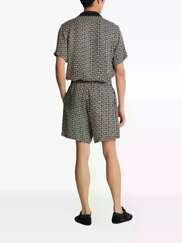 Balmain Monogram-pattern Shorts