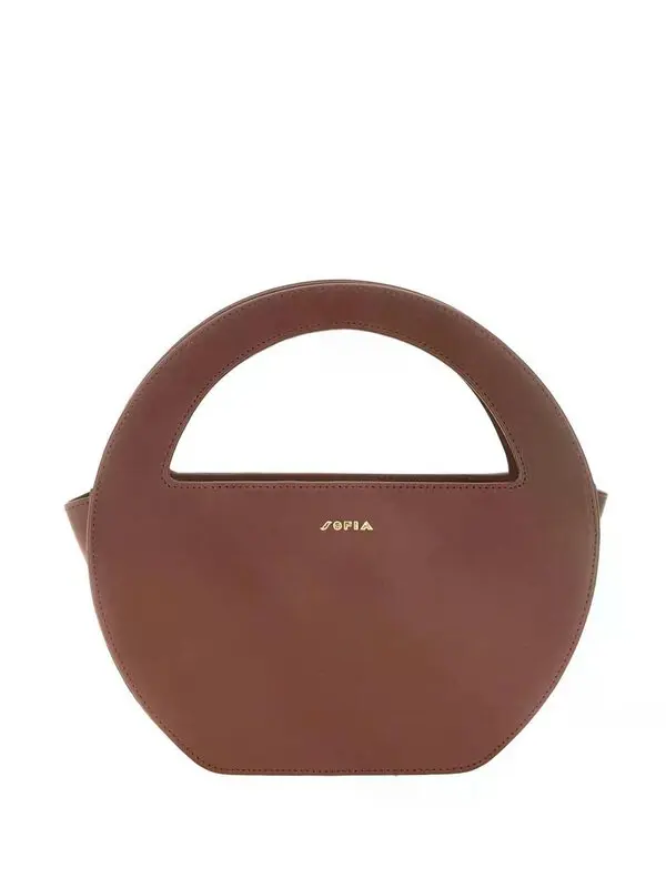 SOFIA Round Tote Bag - Brown