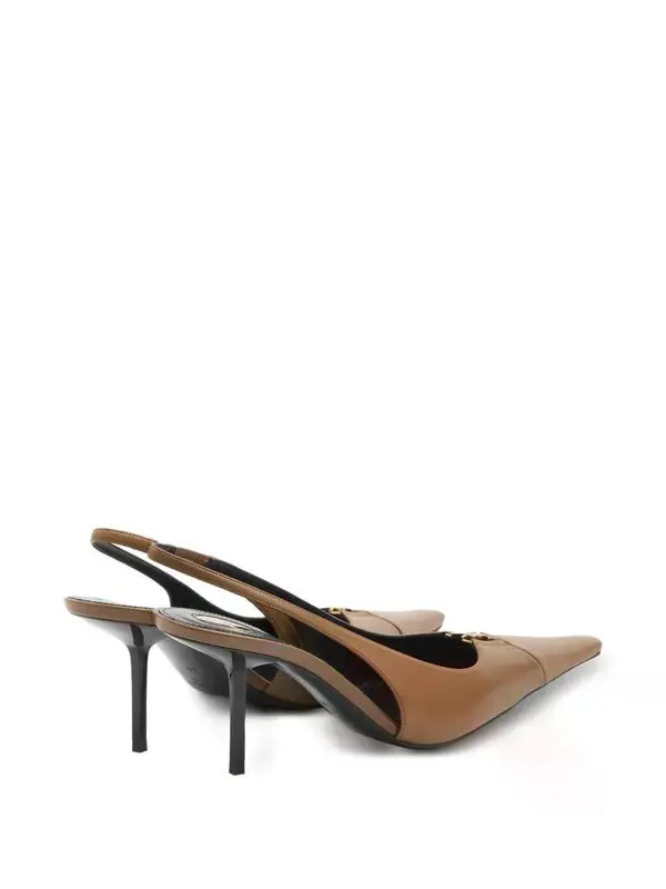 Saint Laurent Babylone Breteuil Slingback Pumps - Brown