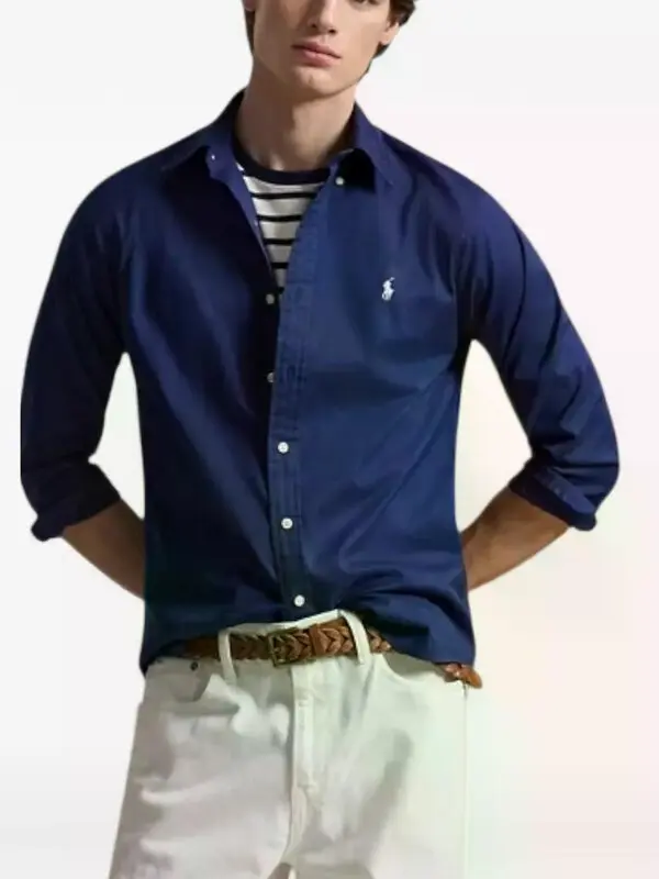 Polo Ralph Lauren Featherweight Logo-embroidered Button-down Cotton Shirt