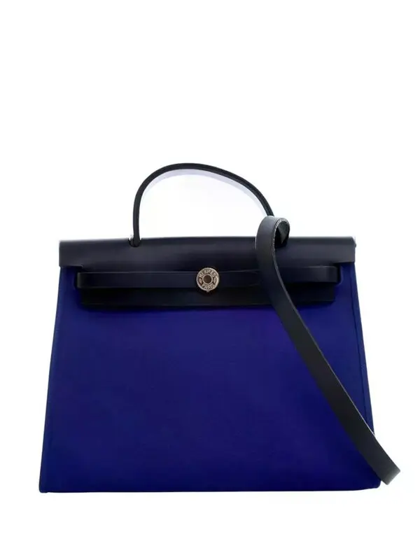 Hermès 2017 Toile Herbag Zip 31 Satchel - Blue