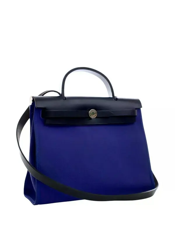 Hermès 2017 Toile Herbag Zip 31 Satchel - Blue