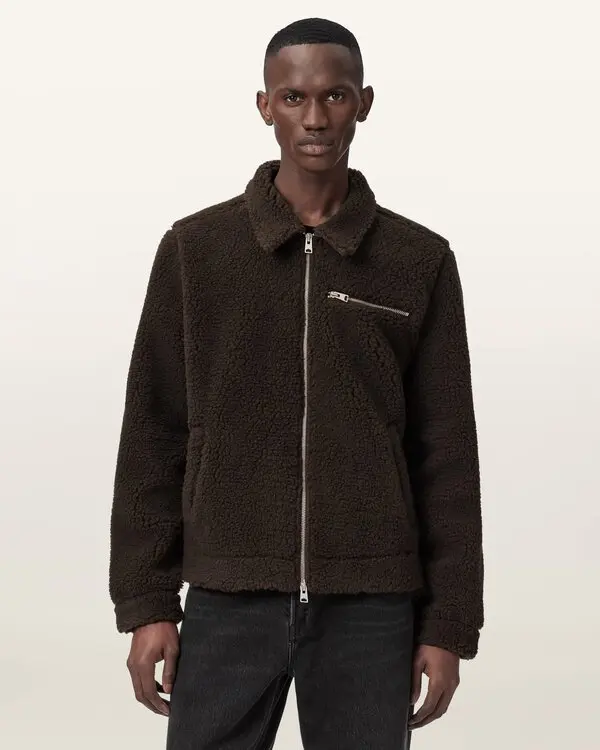 ALLSAINTS Otis Sherpa Jacket - Green