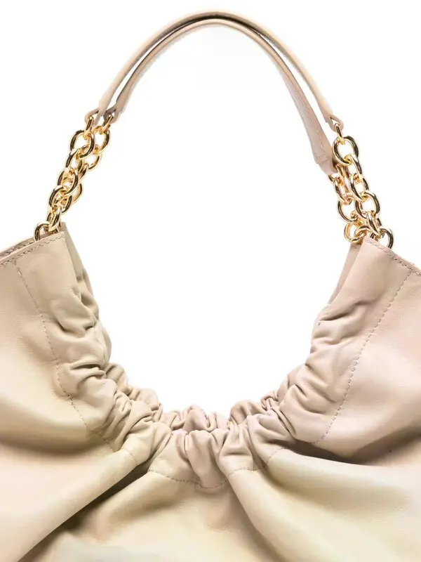 COCCINELLE Gathered-detail Tote Bag - Neutrals