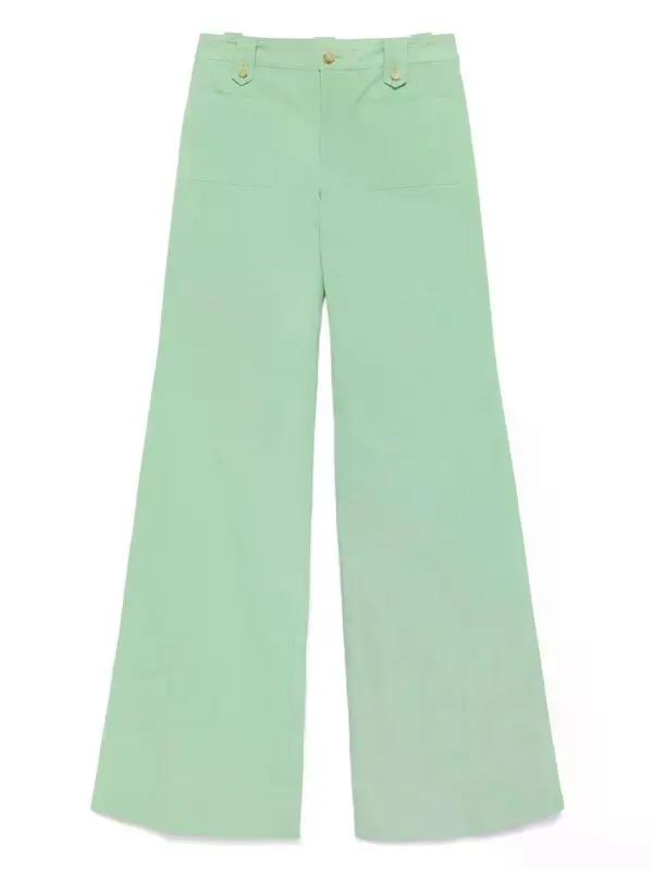 Chloé Cotton Wide-leg Trousers
