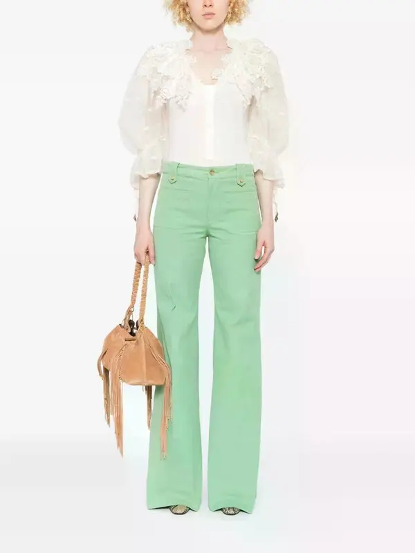 Chloé Cotton Wide-leg Trousers