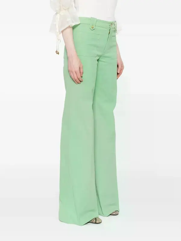 Chloé Cotton Wide-leg Trousers