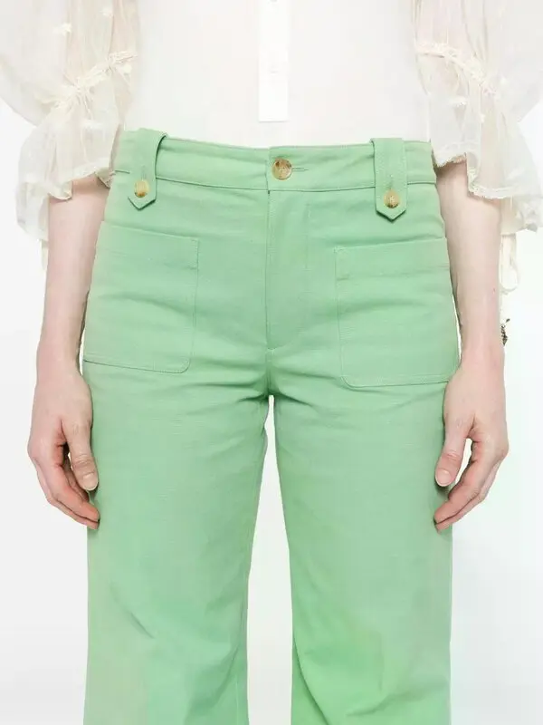 Chloé Cotton Wide-leg Trousers