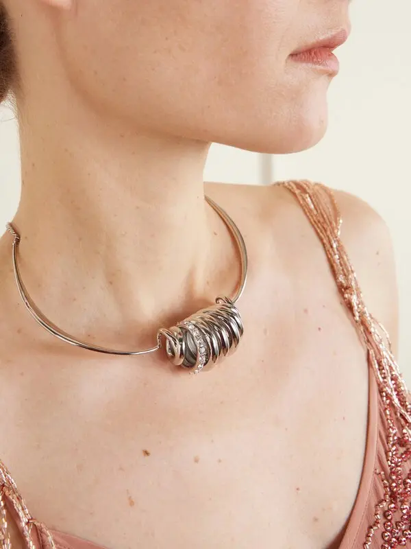 Rabanne Tone And Crystal Choker