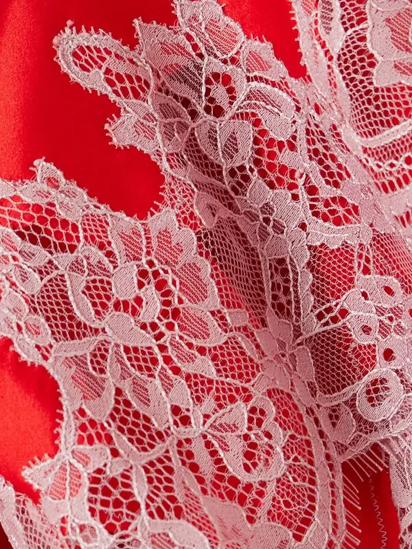 SKIMS Valentine's Day Silk Lace Robe