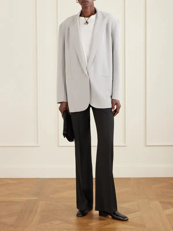 Norma Kamali Single-breasted Stretch-jersey Blazer