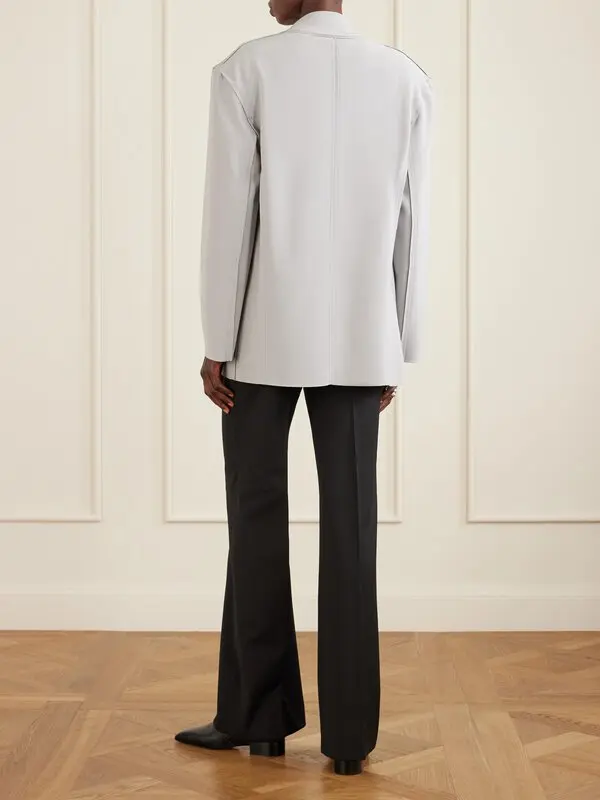 Norma Kamali Single-breasted Stretch-jersey Blazer