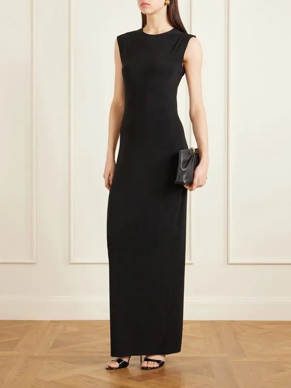 Norma Kamali Stretch-crepe Maxi Dress