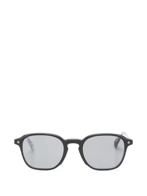 SNOB Pagoda Round-frame Glasses - Black