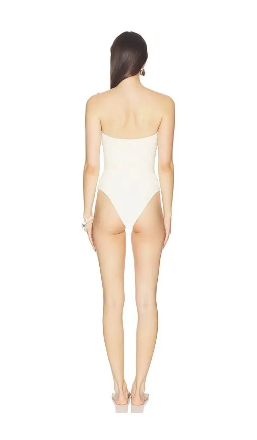 Devon Windsor Amii Lurex One Piece - Pebble
