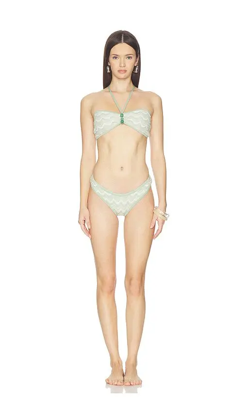 Devon Windsor Portia Halter Bikini Top - Aloe